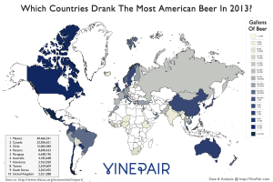 MAP: Which Countries Drank The Most American Beer In 2013? | VinePair