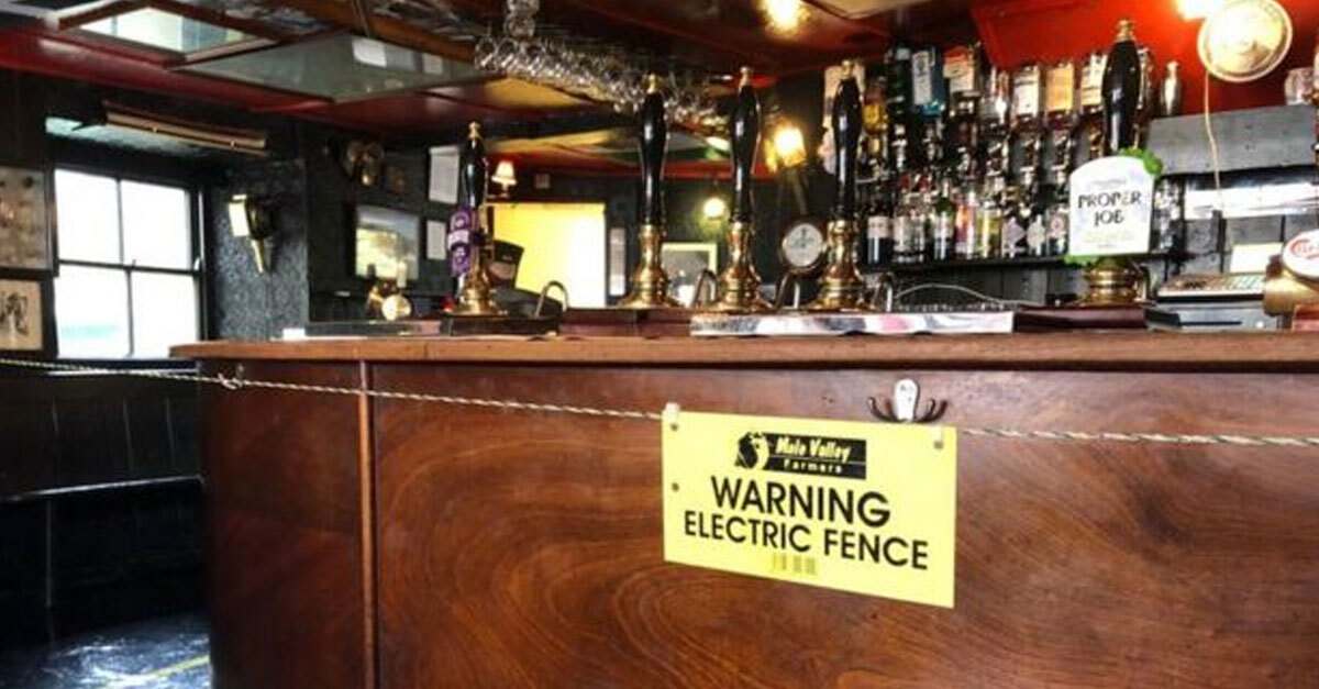 English Pub Installs an Electric Fence to Maintain Social Distancing ...
