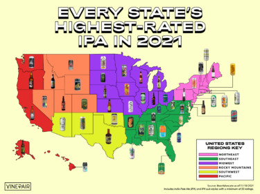 The Highest-Rated IPA in Every State [MAP] | VinePair