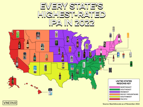 The Highest-Rated IPA in Every State (2022) [MAP] | VinePair