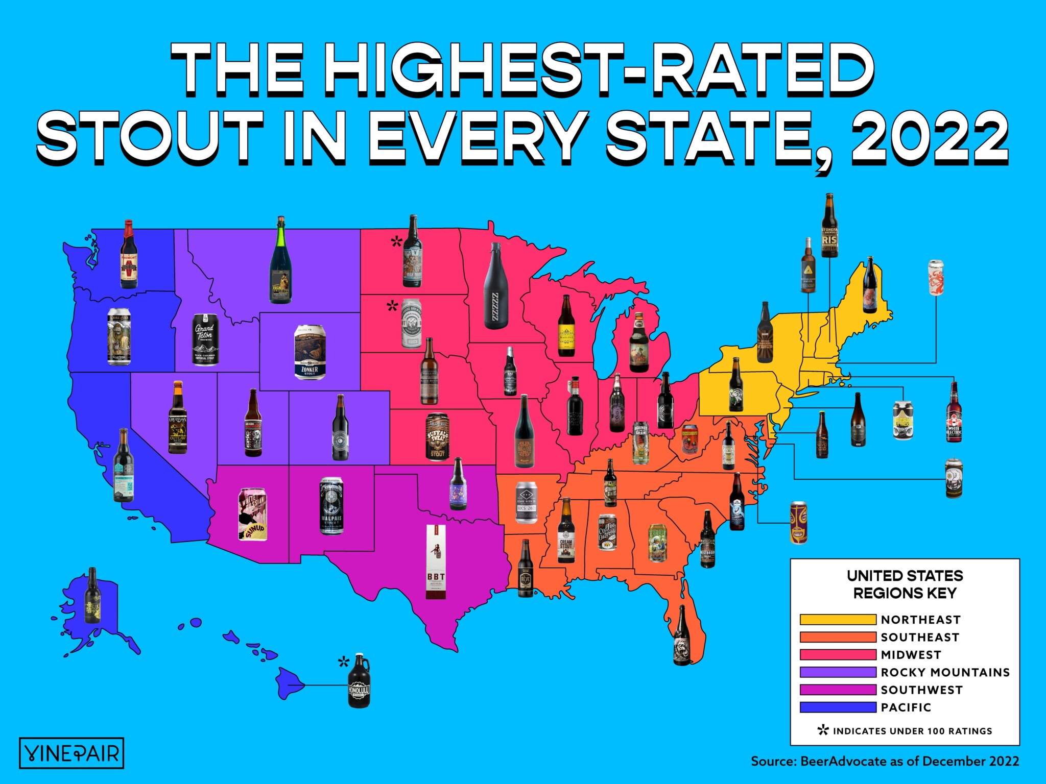 The Highest-Rated Stout In Every State (2022) [MAP] | VinePair