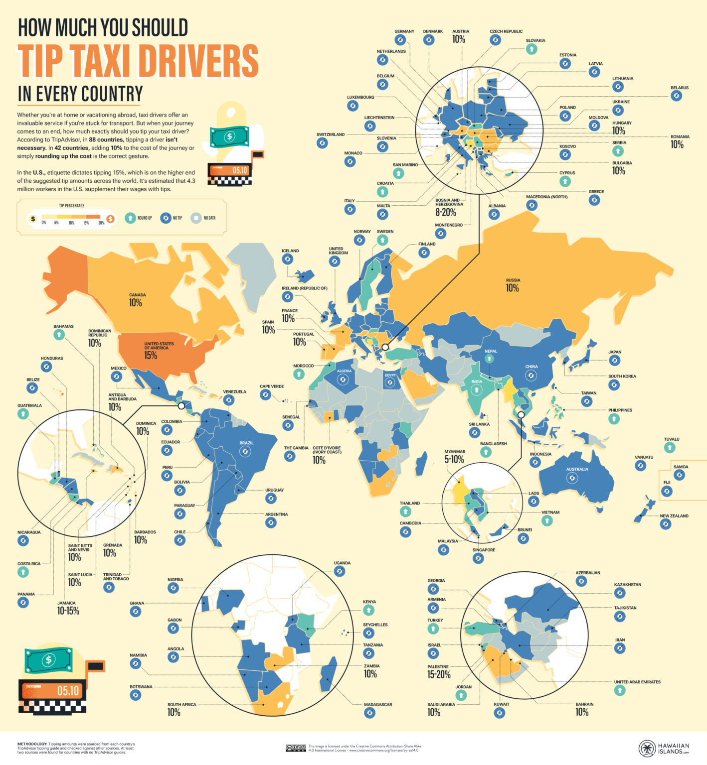 These Giant Maps Show How Much You Should Tip in Every Country | VinePair