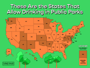 These Are the States That Allow Drinking in Public Parks [Map] | VinePair