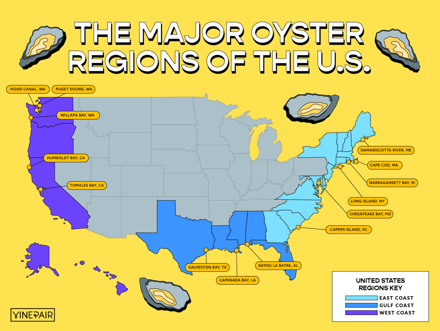 The Major Oyster Regions of the U.S. — and the Best Varieties From Each ...