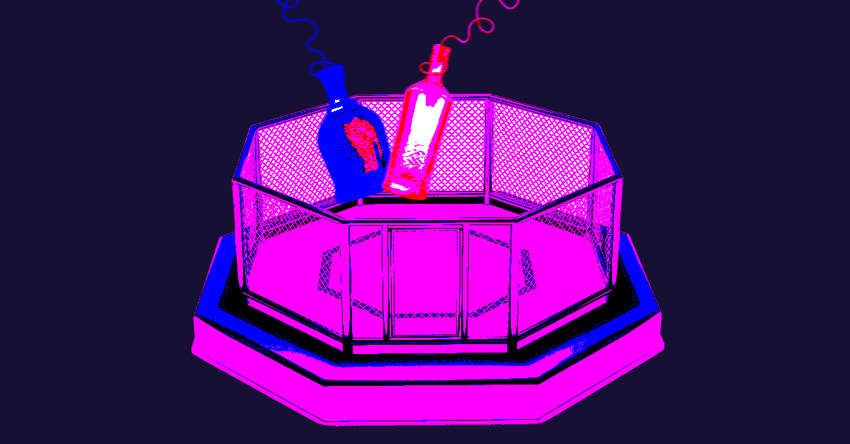On TikTok, Empty Liquor Bottles Battle It Out in the 'UFG' Octagon ...