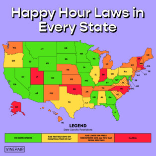 All the Places Where Happy Hour Is Illegal in the U.S. [MAP] | VinePair