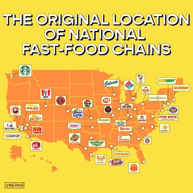 The Original Location of National Fast-Food Chains [MAP] | VinePair