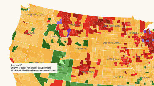 This Interactive Map Ranks Every County in America from Drunkest to ...