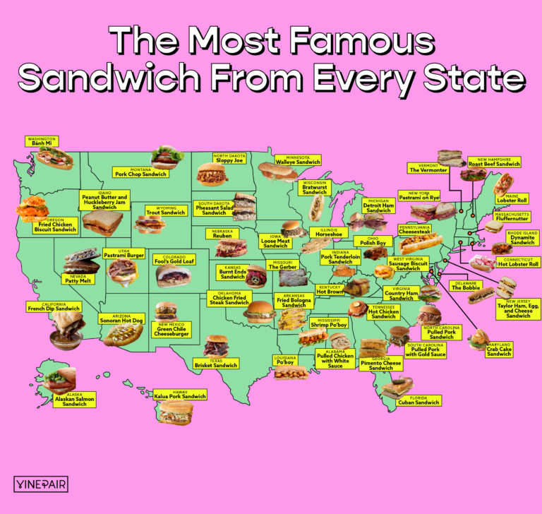 The Most Famous Sandwich From Every State [MAP] | VinePair