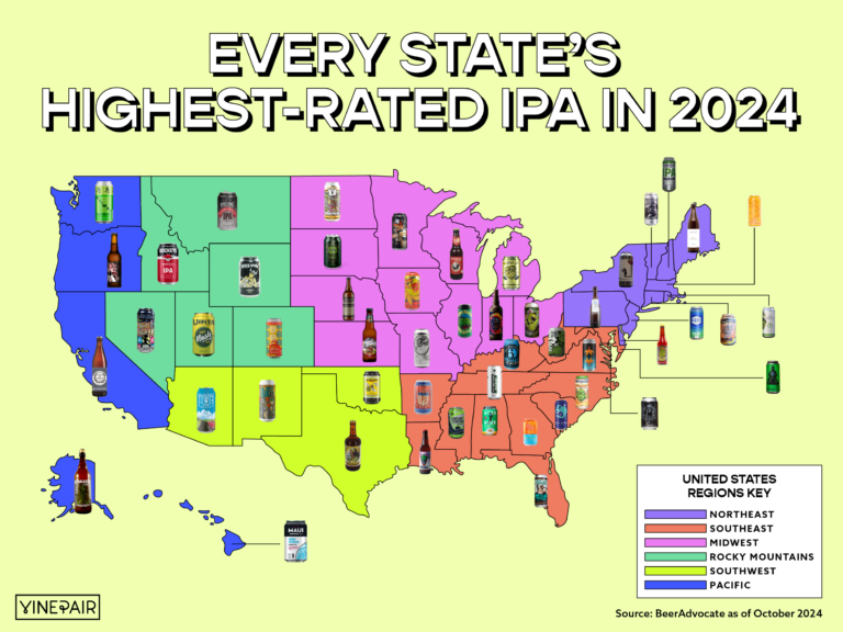 The Highest-Rated IPA in Every State (2024) [MAP] | VinePair