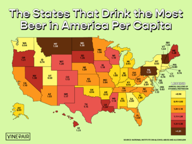 The States That Drink the Most Beer in America (2024) [MAP] | VinePair