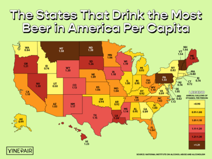The States That Drink the Most Beer in America (2024) [MAP] | VinePair