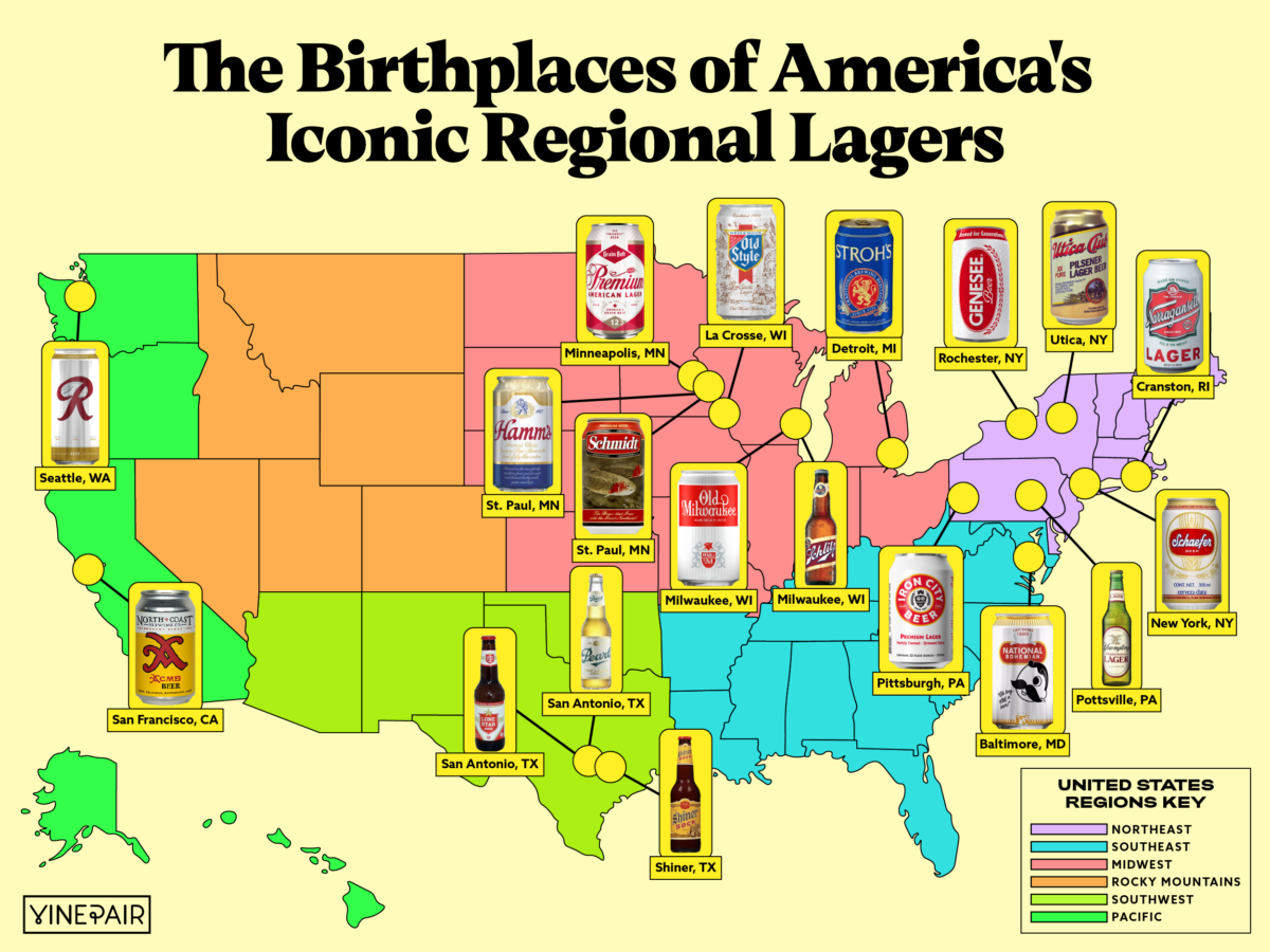 The Birthplaces of America's Iconic Regional Lagers [Map] | VinePair