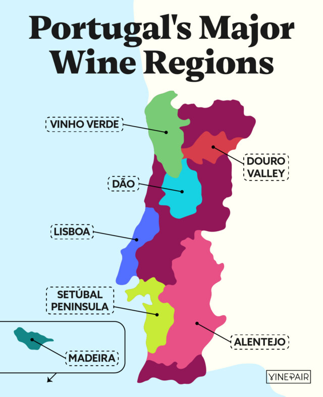 Portugal's Major Wine Regions, Mapped | VinePair